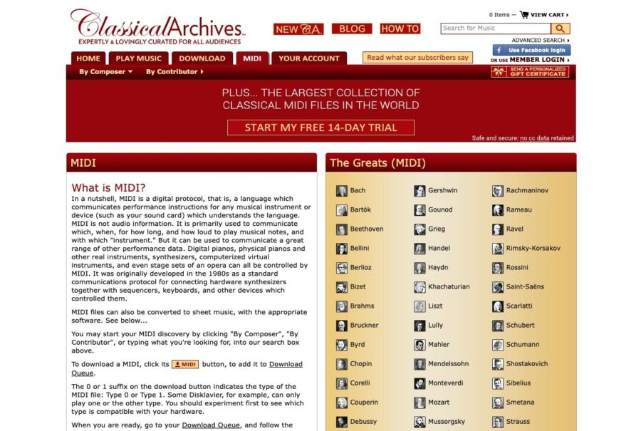 FREE MIDI Files & MIDI Songs: The 14 Best Websites