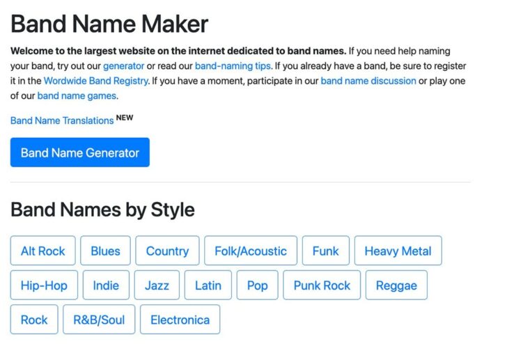 29 FREE Band Name Generator Apps For Band Name Ideas!!!