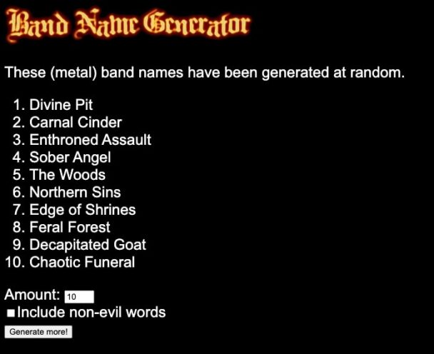 30 FREE Band Name Generators For Band Name Ideas