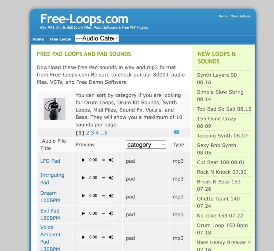 1,000 Free Pad Samples, Pad Loops, & Pad Sample Packs