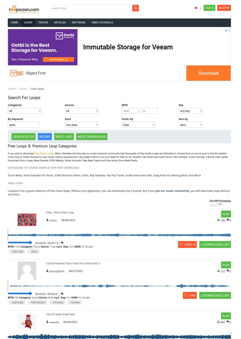 1,000 Free Pad Samples, Pad Loops, & Pad Sample Packs