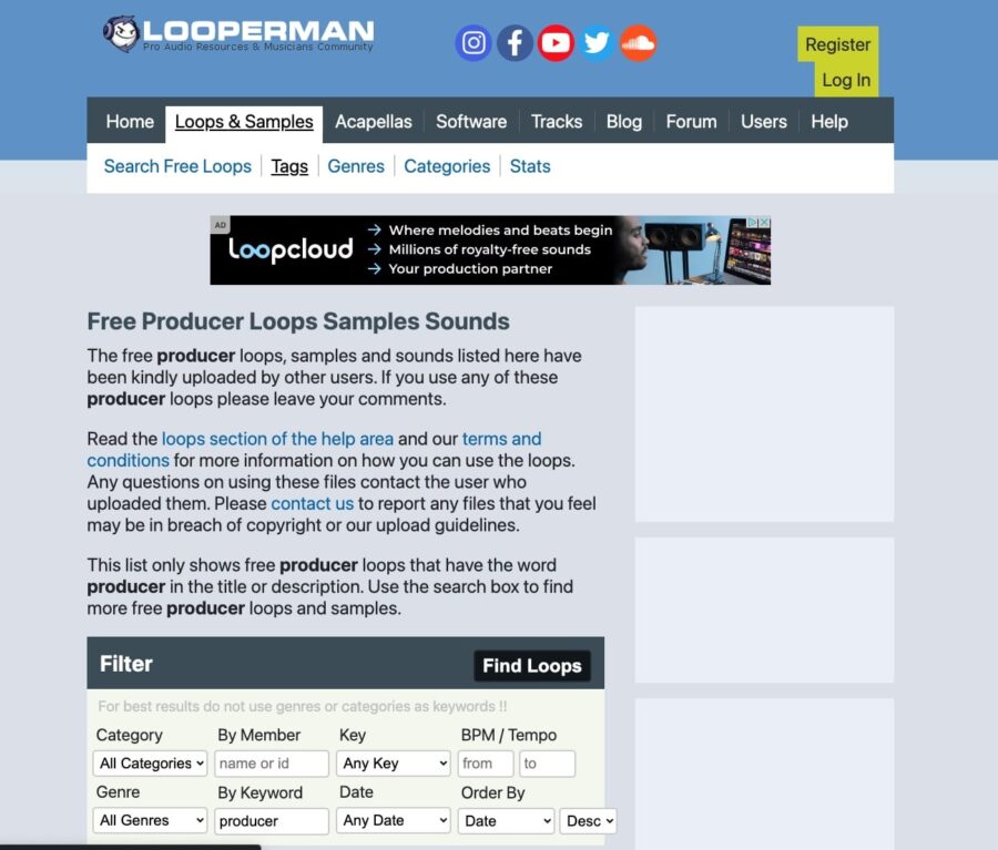 1,000 Free Producer Loops, Producer Samples, Producer Packs