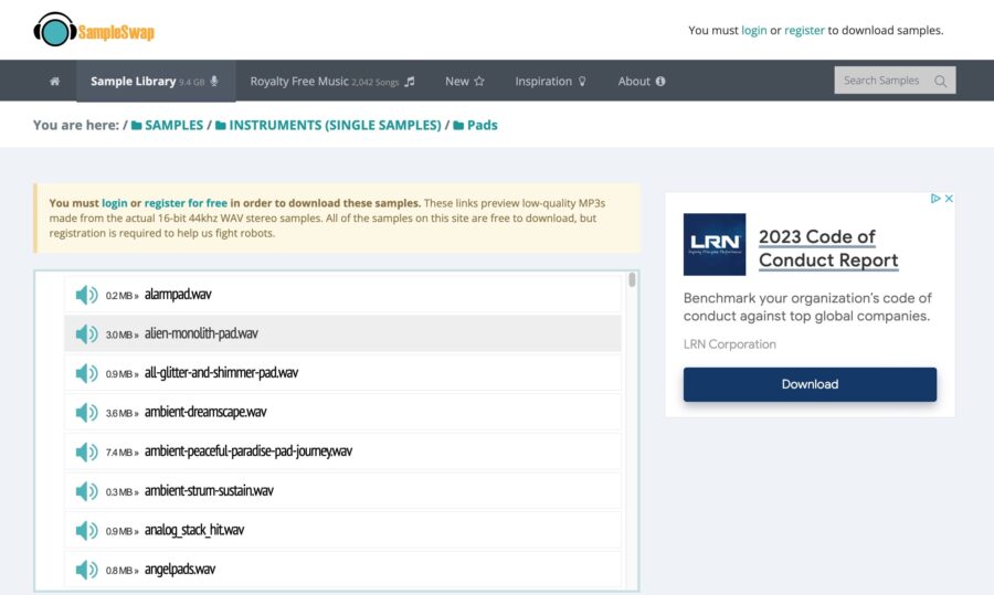 1,000 Free Pad Samples, Pad Loops, & Pad Sample Packs
