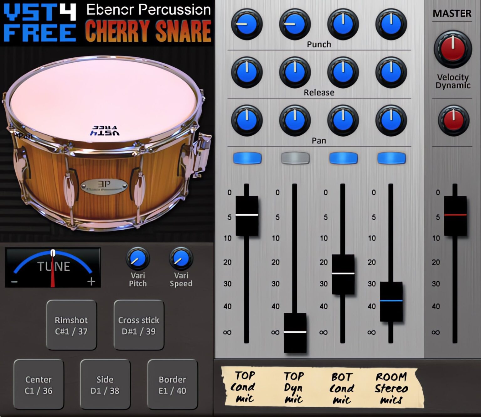 FREE Cherry Snare Drum VST Plugin ( Windows & Mac )