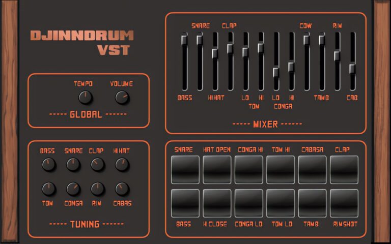 Download DJinnDrum VST w/ 12 Drum Sounds ( PC & Mac )