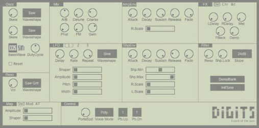 Digits Synth VST Plugin w/ 100+ FREE Presets (PC & Mac)