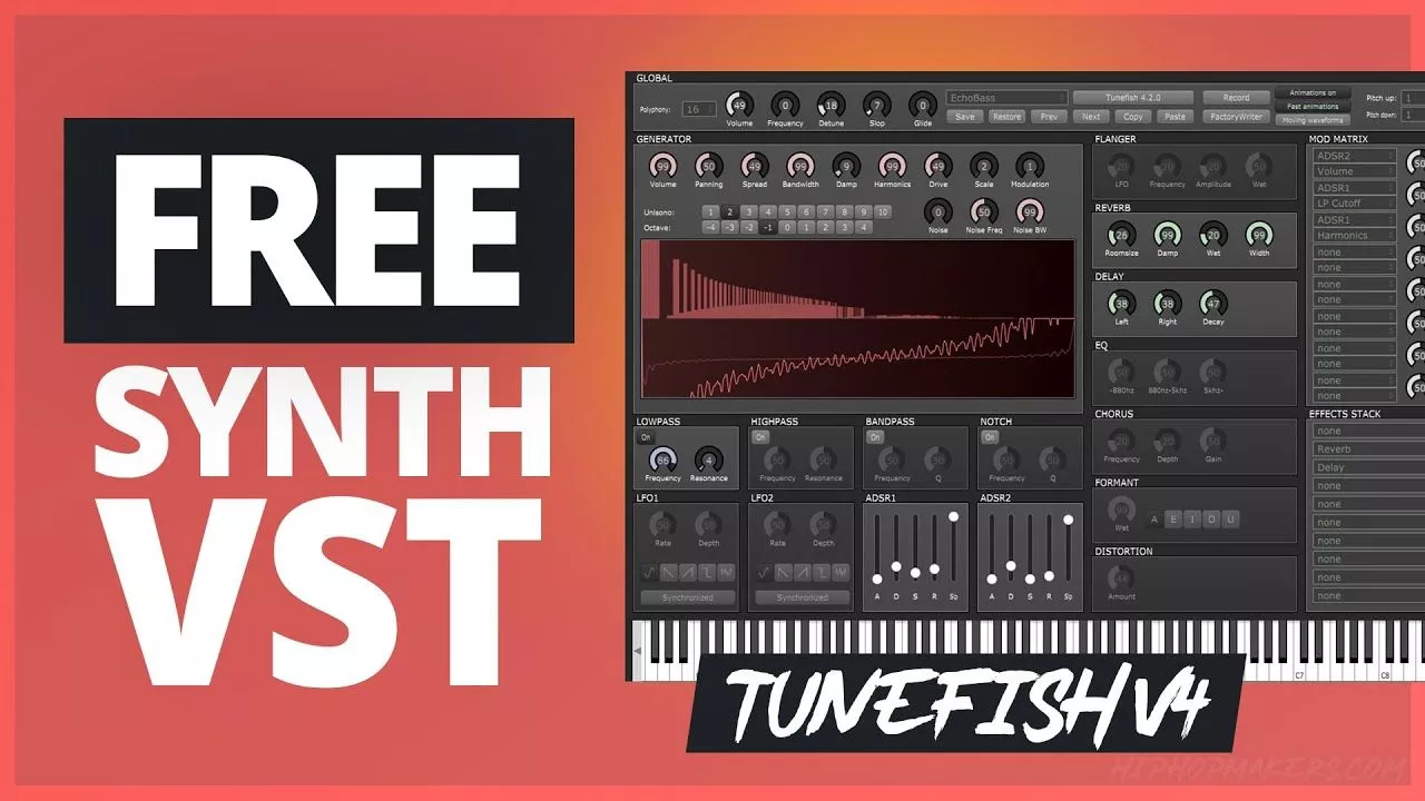 Tunefish v4 Synth VST w/ 80 FREE Presets ( PC, Mac, Linux )