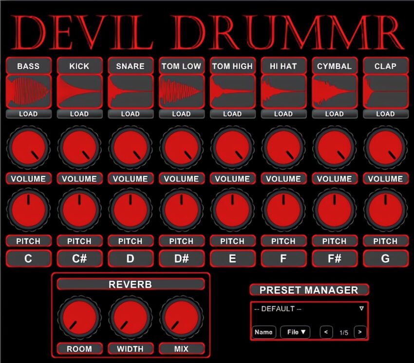 FREE Devil Drummr Sampler VST by Devil Soundz (Windows)