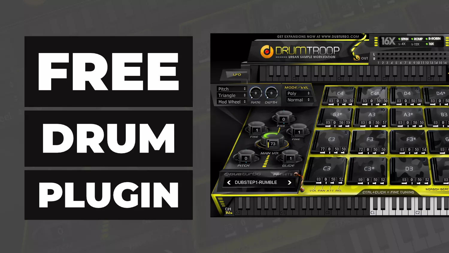 FREE DrumTROOP Drum Rompler VST by DUBturbo