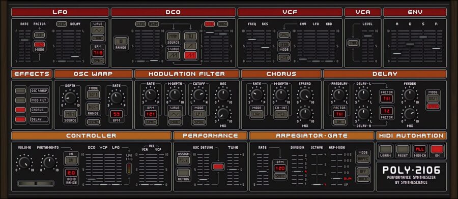 FREE Poly 2106 Vintage Synth VST by Synthescience (PC)