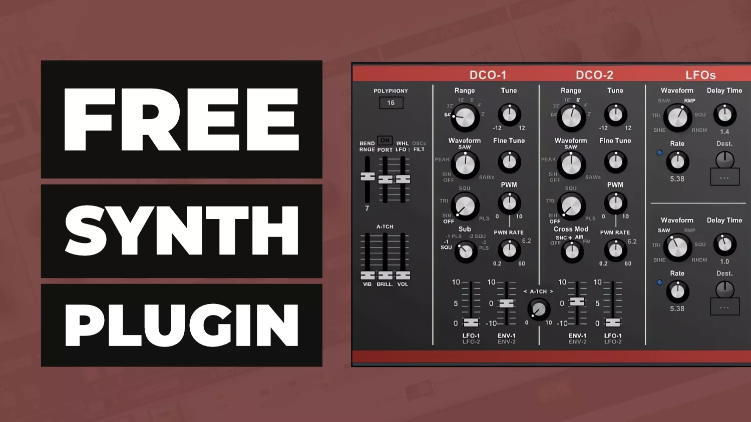 FREE Rolend PG-238 Juno Emulation VST (Windows)