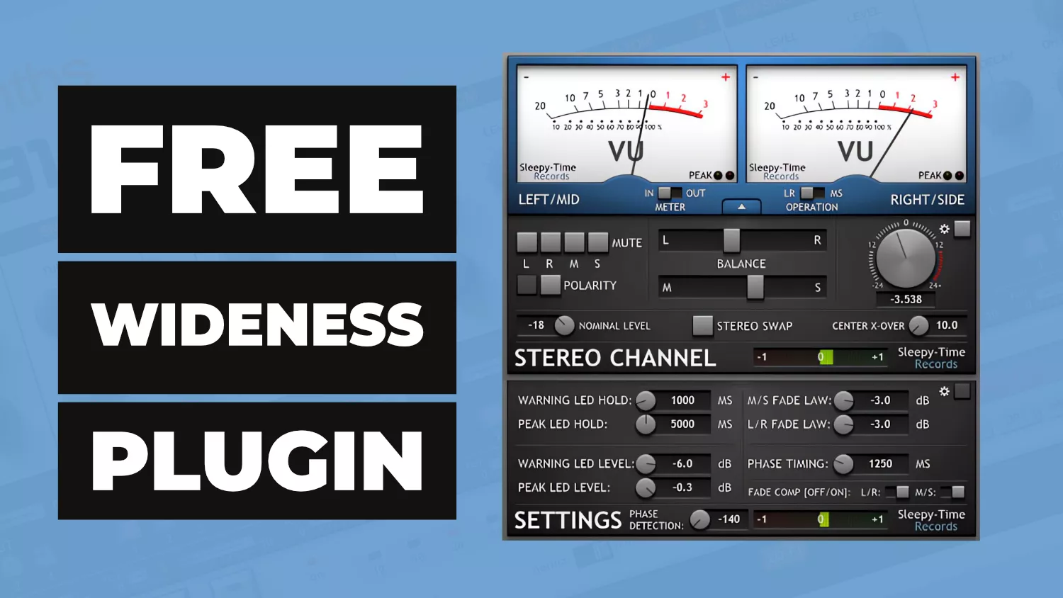 FREE StereoChannel VU Meter VST by Sleepy-Time DSP