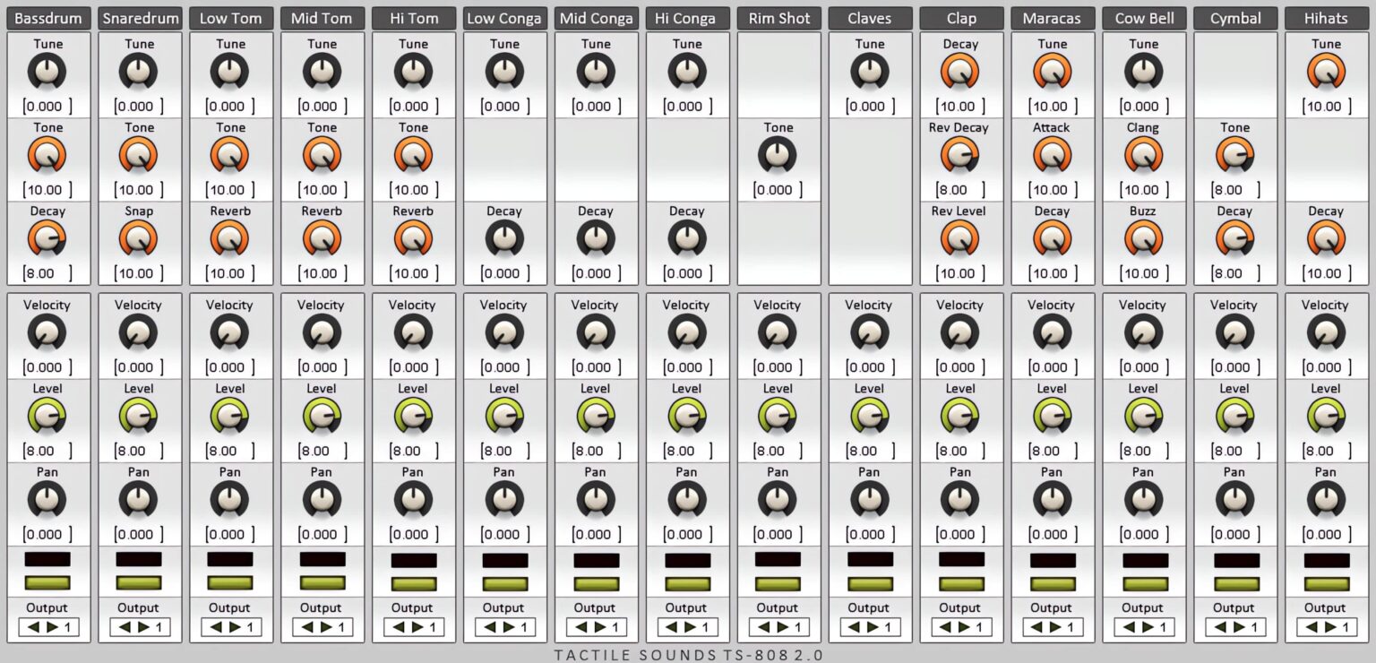FREE TS-808 Drum Machine VST by Tactile Sounds (Windows)