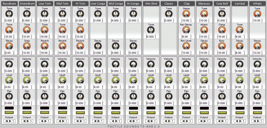 FREE TS-808 Drum Machine VST by Tactile Sounds (Windows)